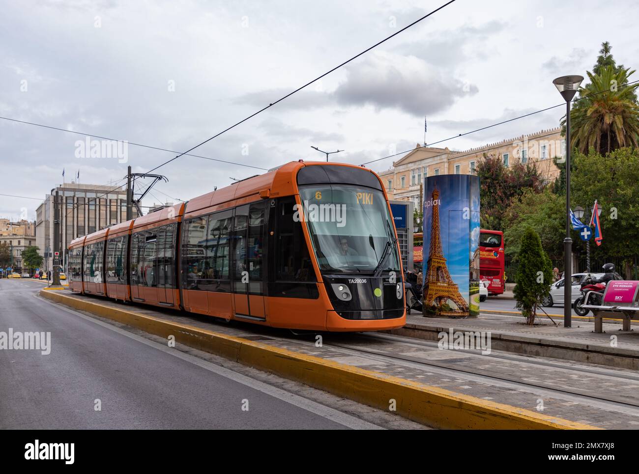 Athens tram in syntagma hi-res stock photography and images - Alamy