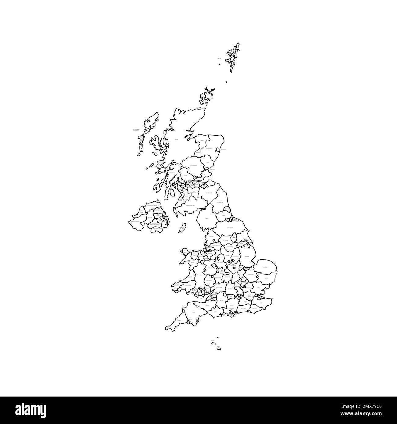 UK political map of administrative divisions Stock Vector Image & Art ...