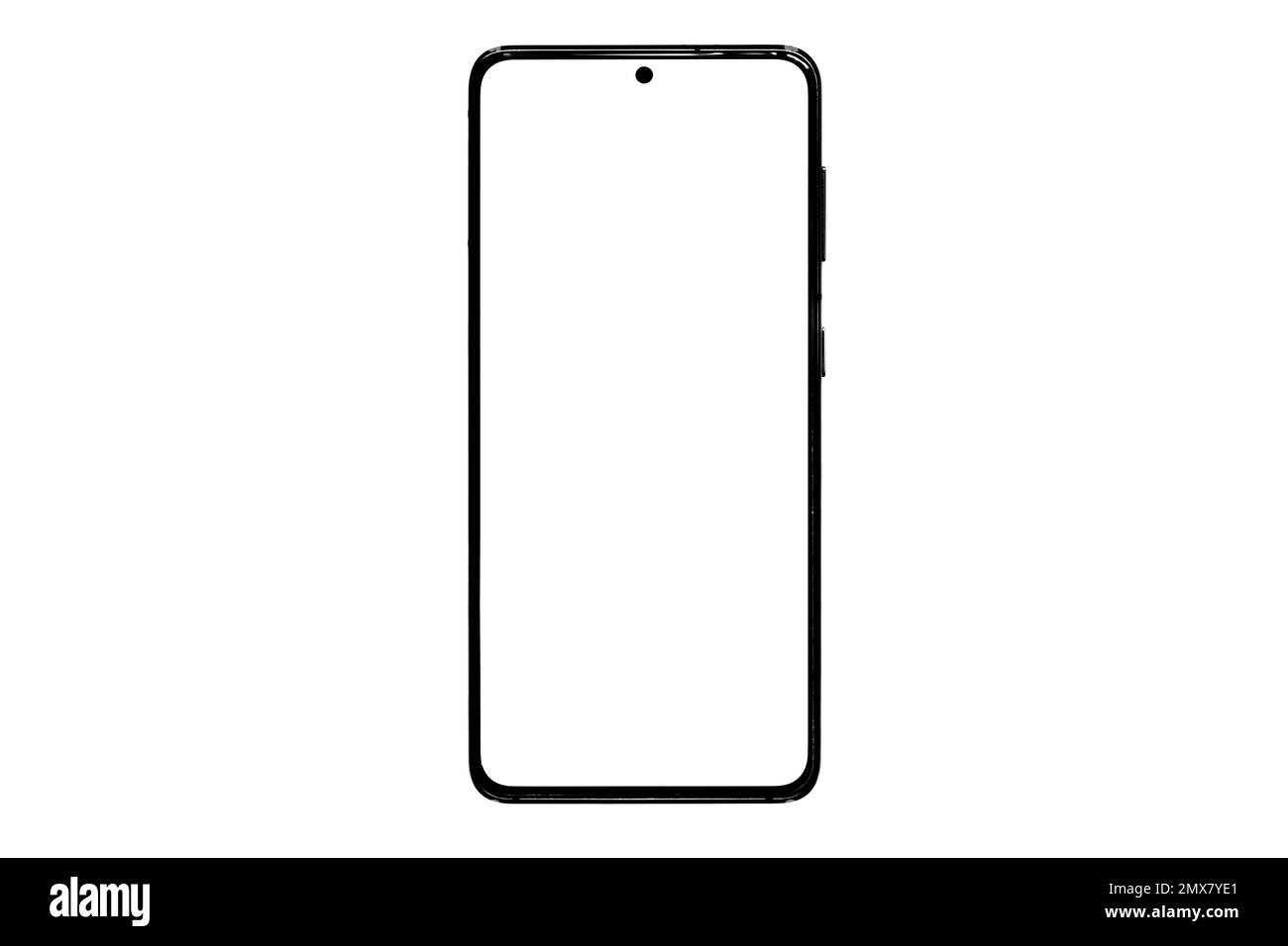 transparent smartphone screen on transparent background for design ...