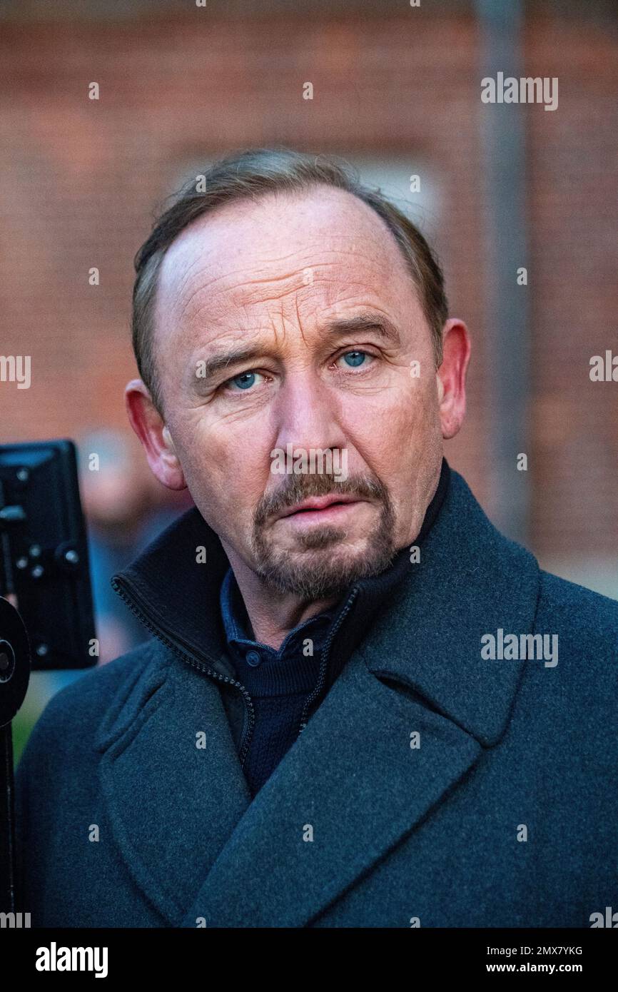 Stralsund, Germany. 02nd Feb, 2023. The actor Alexander Held as Karl ...