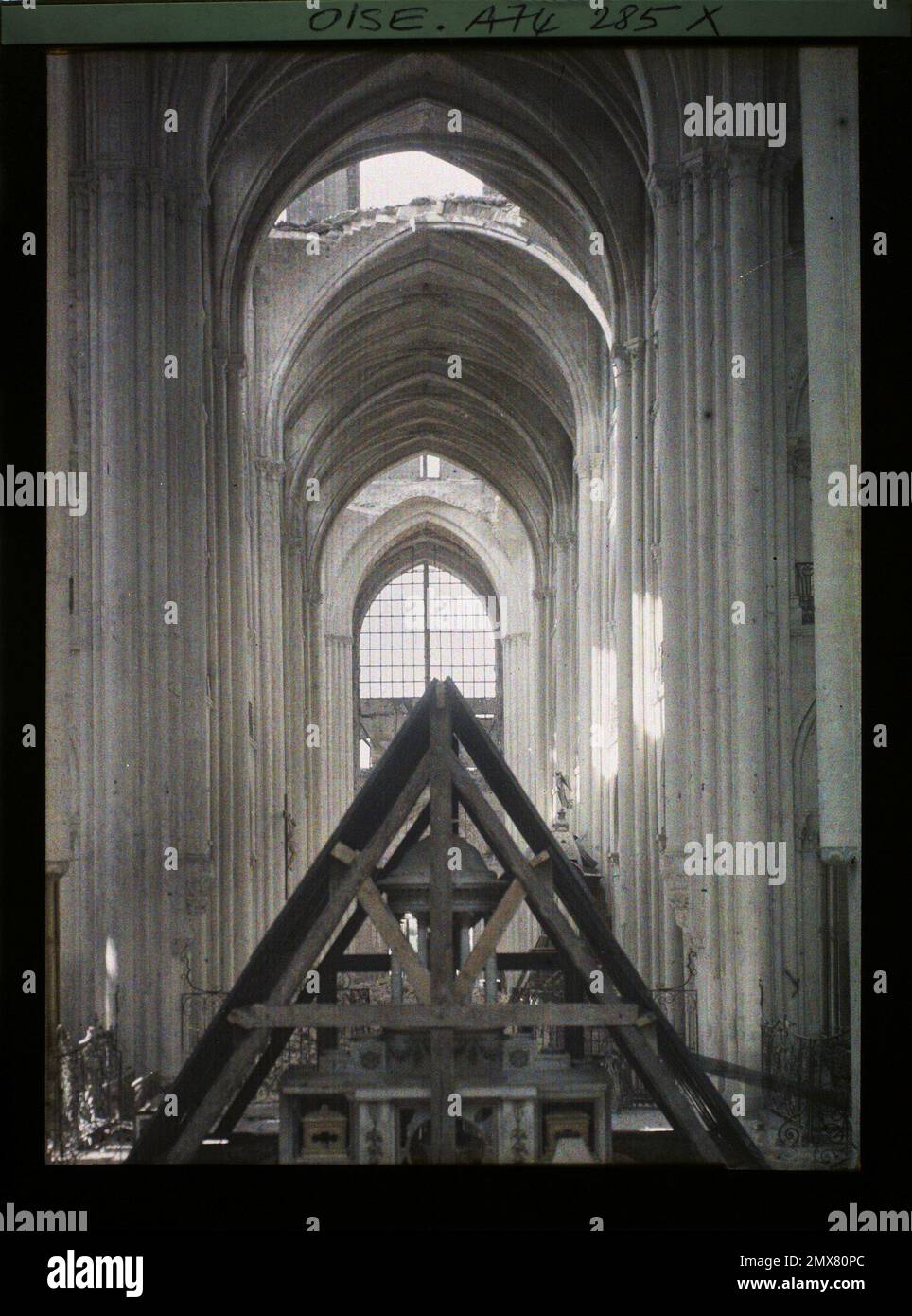 Church rear brief interior view altar vault ruins bombing medium hi-res ...