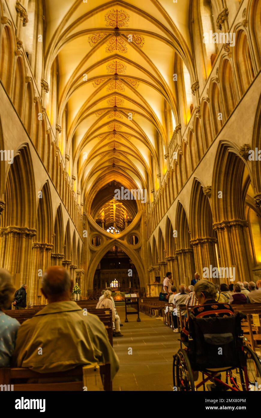 Wells Cathedral in Somerset. The Vaulted Ceiling Stock Photo - Alamy