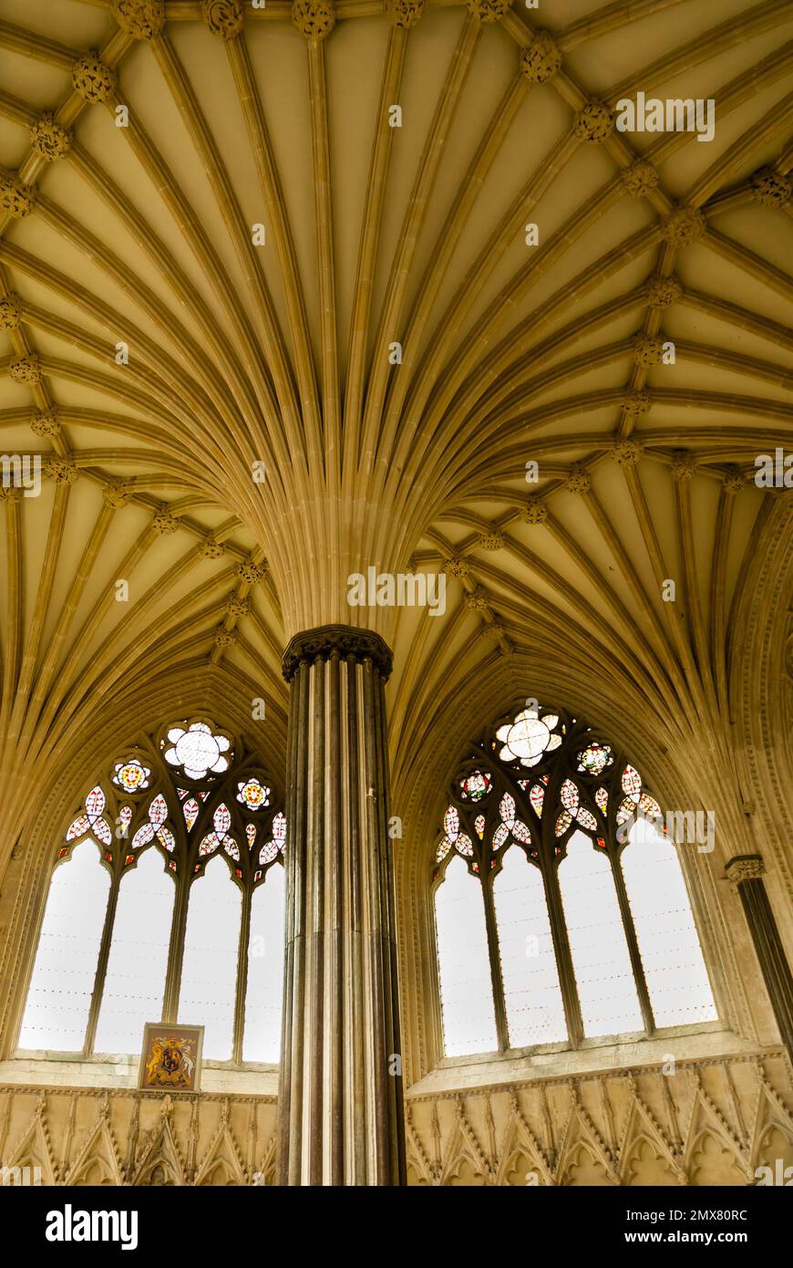 Wells Cathedral in Somerset. The Fan Vault Ceiling Stock Photo - Alamy