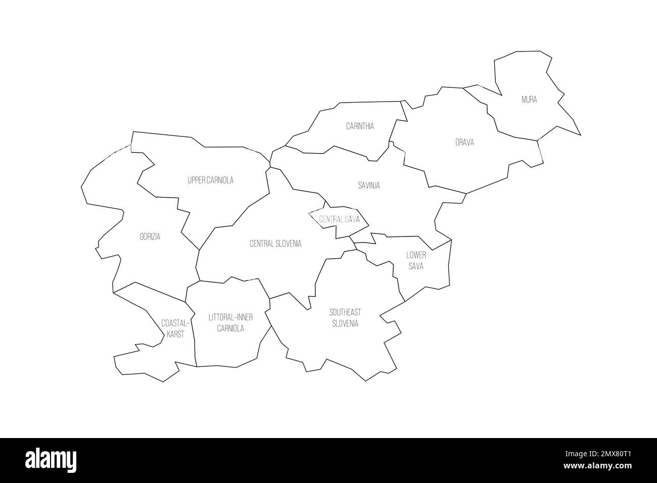 Slovenia political map of administrative divisions Stock Vector Image ...
