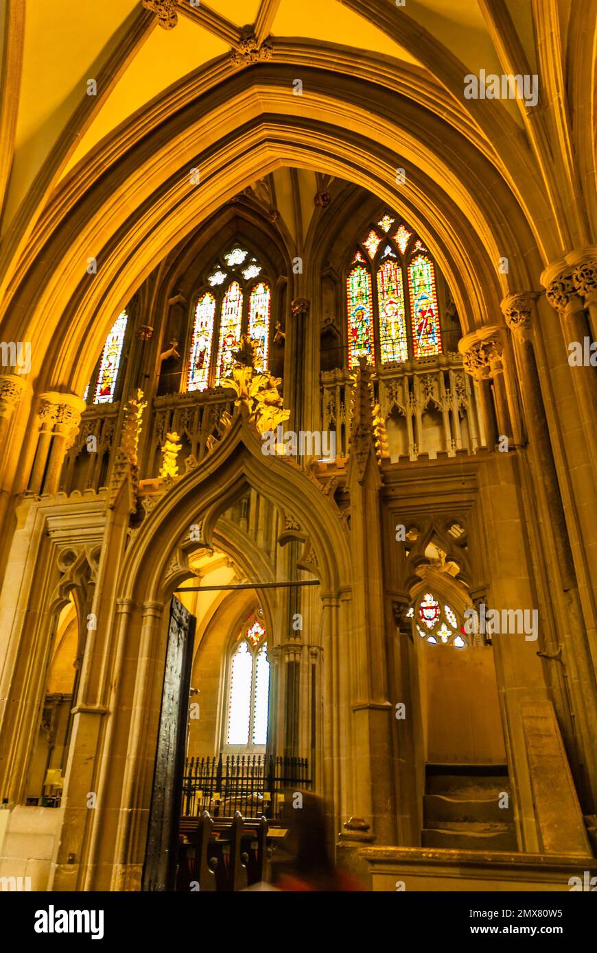 Wells cathedral vaulted ceiling hi-res stock photography and images - Alamy