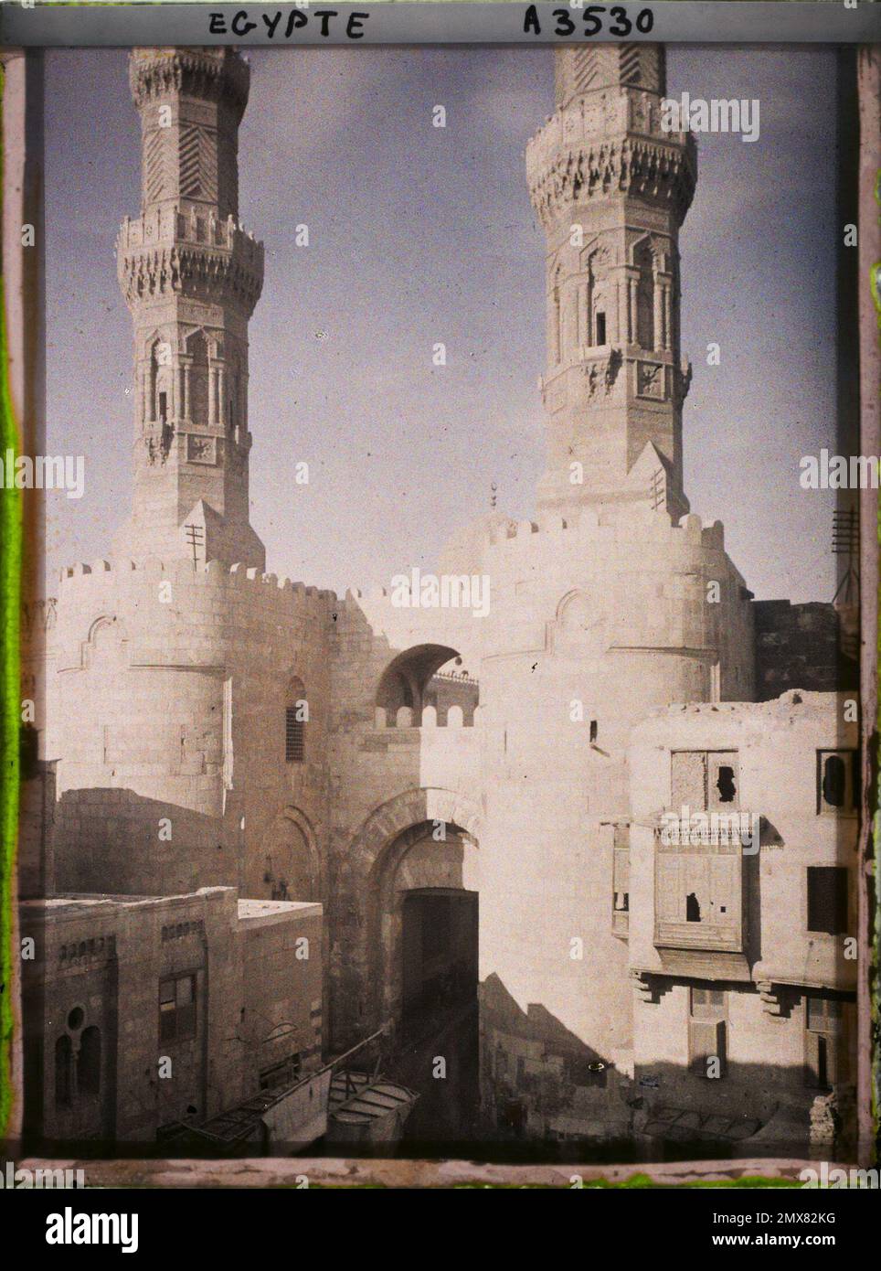 Cairo, Egypt, Africa bears Bab Zouelia, one of the entries of the ...