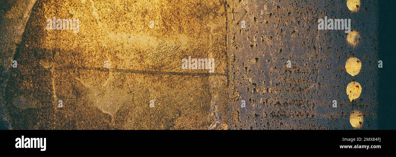 Panoramic grunge rusted metal texture, rust and oxidized metal ...
