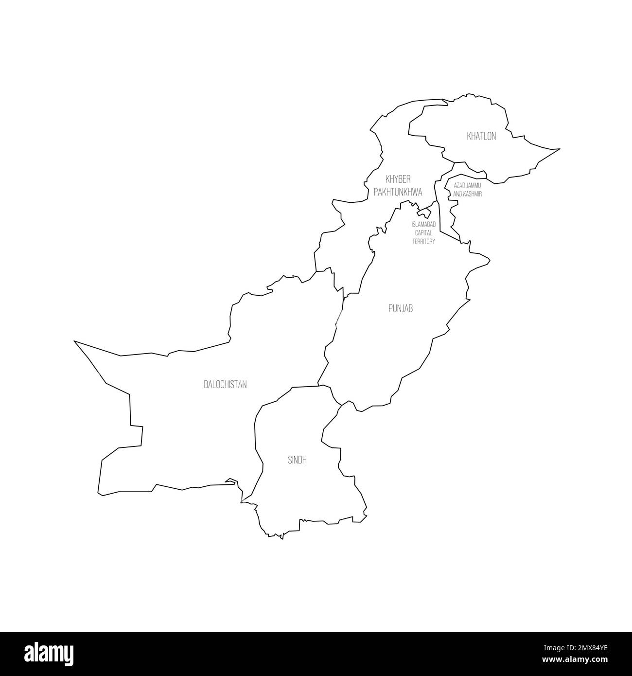 Pakistan political map hi-res stock photography and images - Alamy