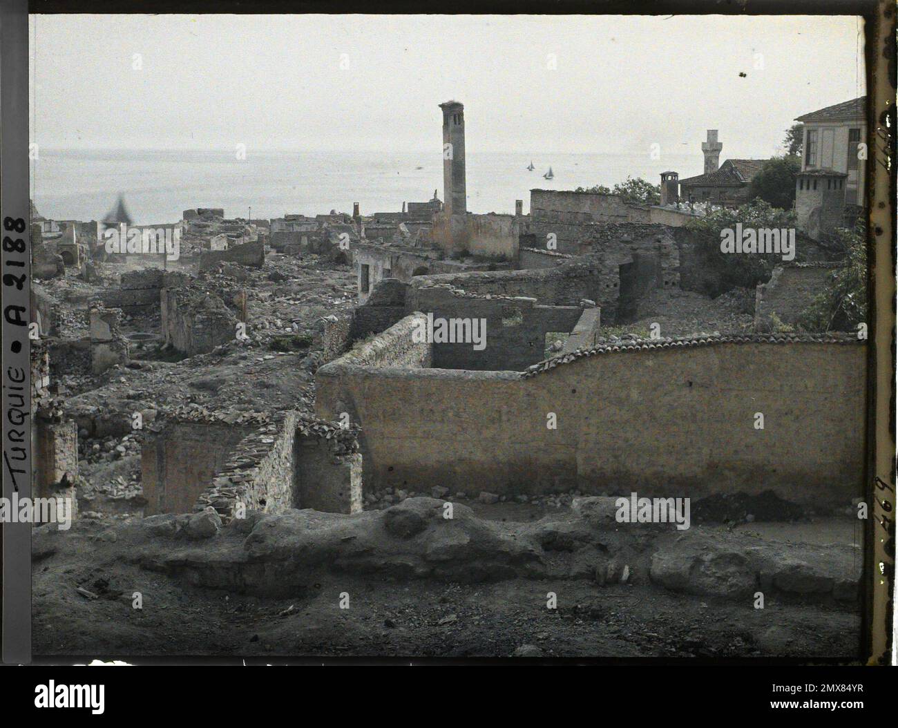 Constantinople (current Istanbul), Turkey district recently destroyed ...