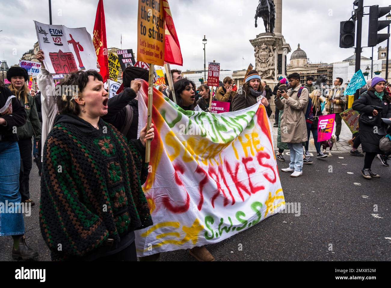 Teachers and civil servants join mass strike on 'Walkout Wednesday ...