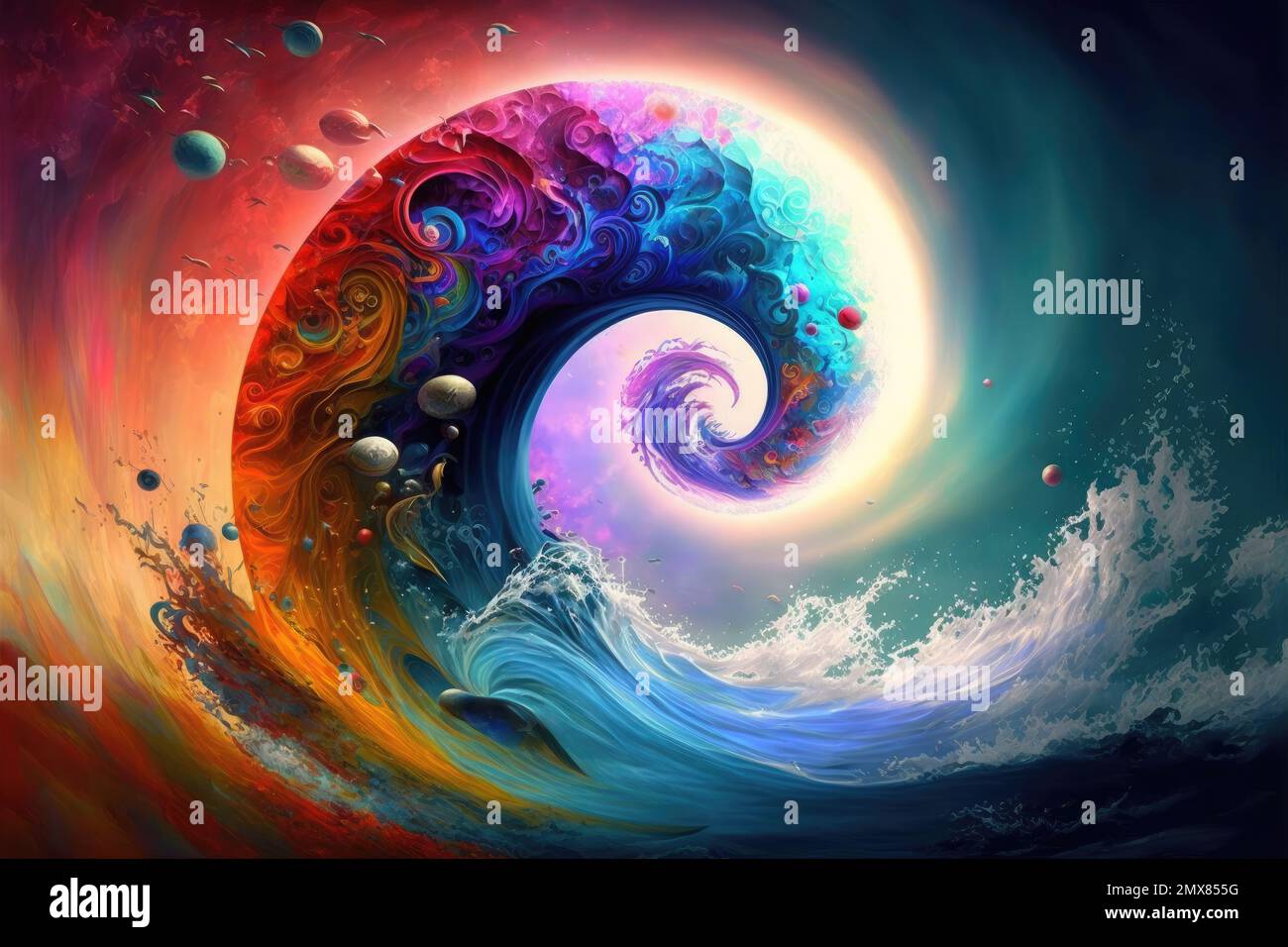 Abstract modern color gradients with colorful Psychic Waves Stock Photo ...
