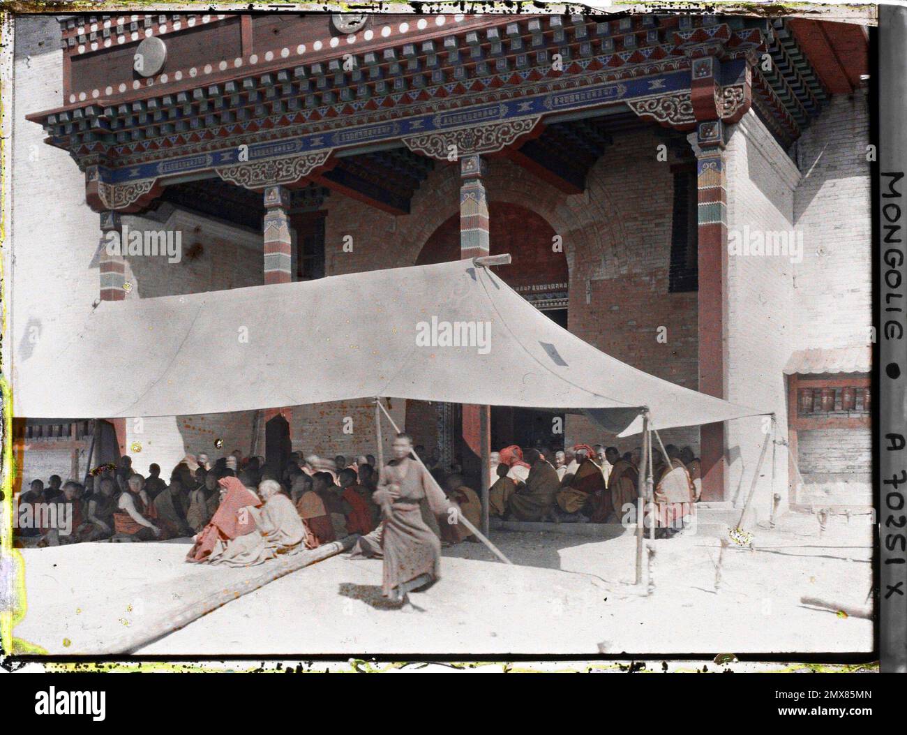 Ourga, Mongolia of Lamas of all ranks assistant to prayer under the ...
