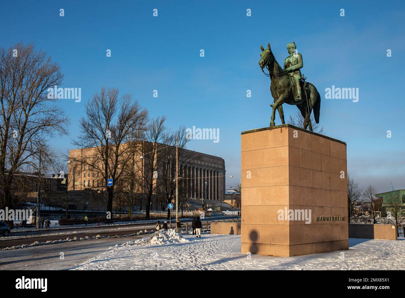 Equestrian statue of Marshal Mannheim (1960) by Aimo Tukiainen with ...