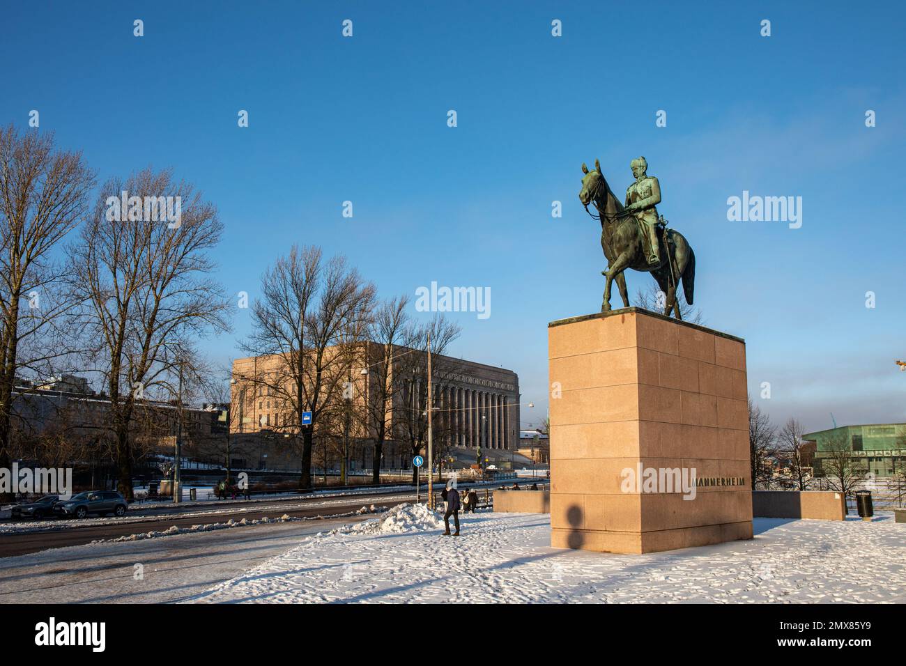 Equestrian statue of Marshal Mannerheim (1960), designed by Aimo ...