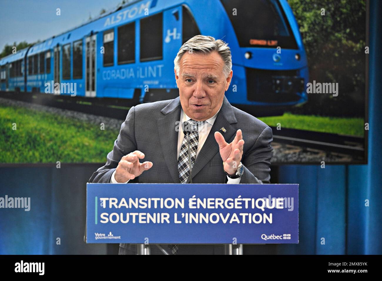 Quebec Premier Francois Legault announces the implantation of a green ...