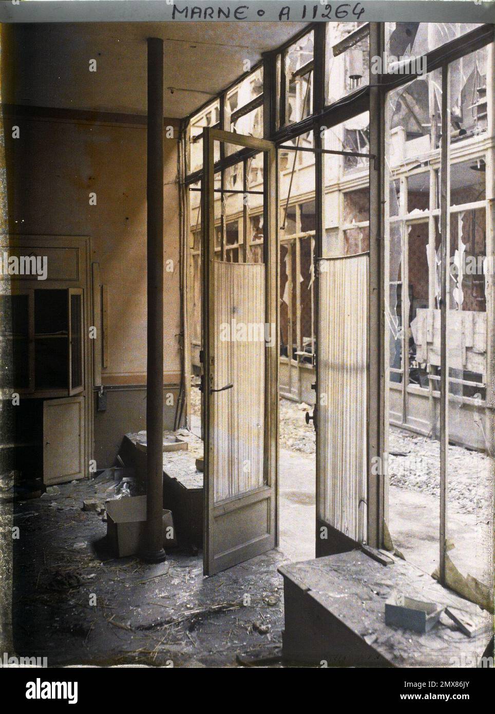 Reims, Marne, Champagne, France interior of a shop, passage of ...