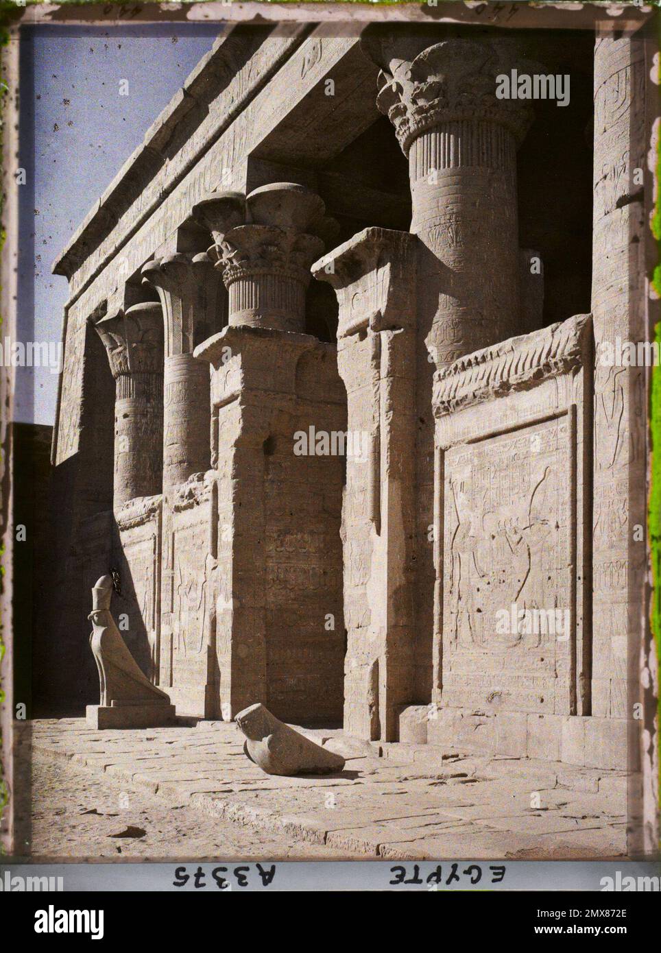 EDFOU, Egypt, Africa Entrance to the Pronaos (Vestibule) of the Horus ...