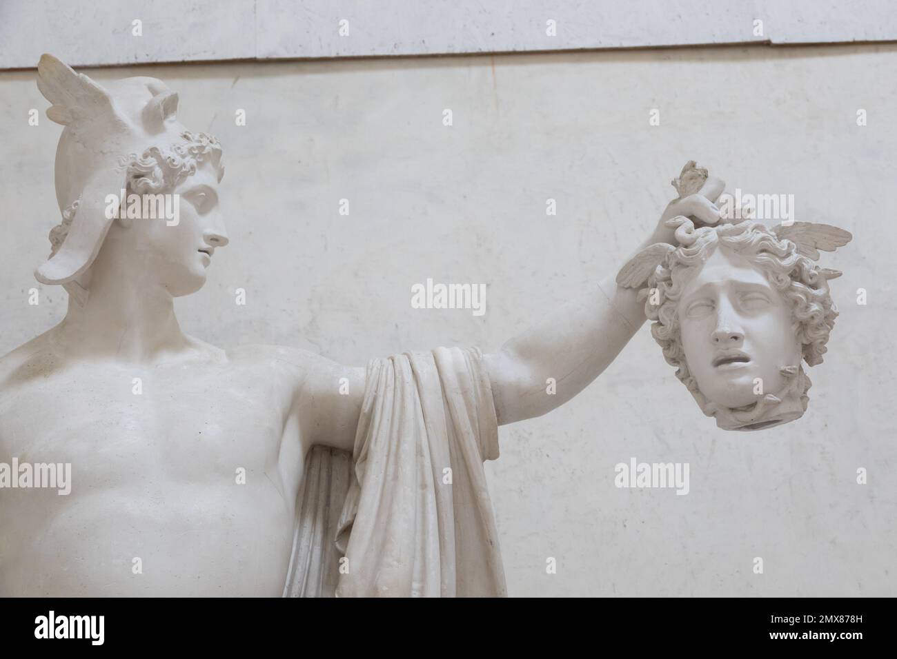 Possagno, Italy - June 2022: Perseus statue with Medusa, named Perseo Trionfante, by Antonio ...