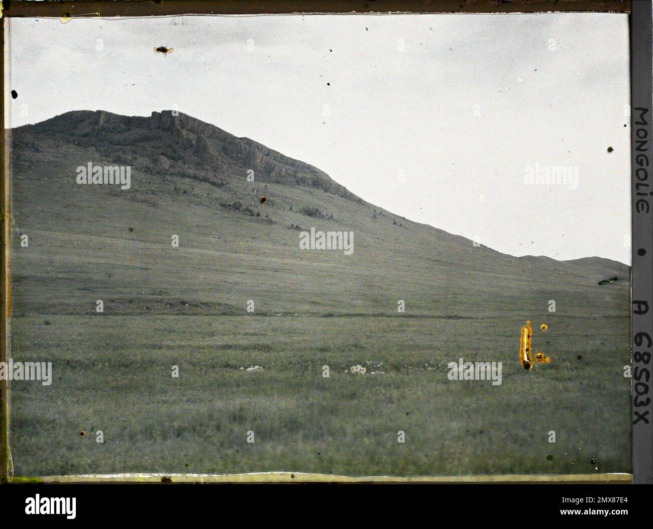 Between Kiakhta and Ourga, Transbaïkalie, Mongolia seen from the steppe ...