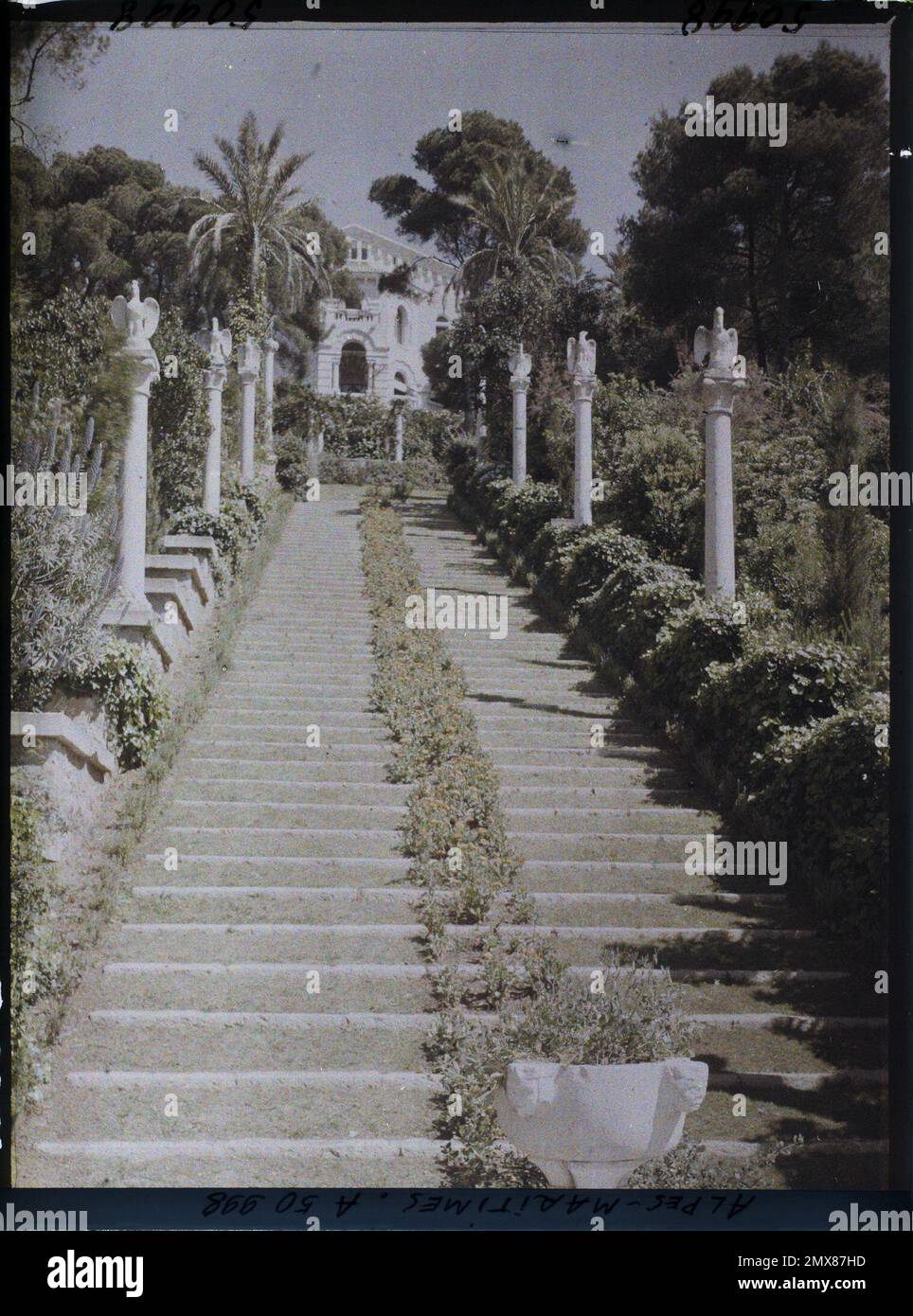 Cap Martin, France La Villa Cypris dominating the large flowery ...