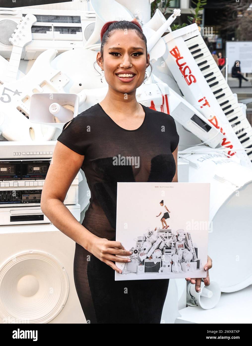London, UK. 02nd Feb, 2023. British singer Raye attends a photocall in ...