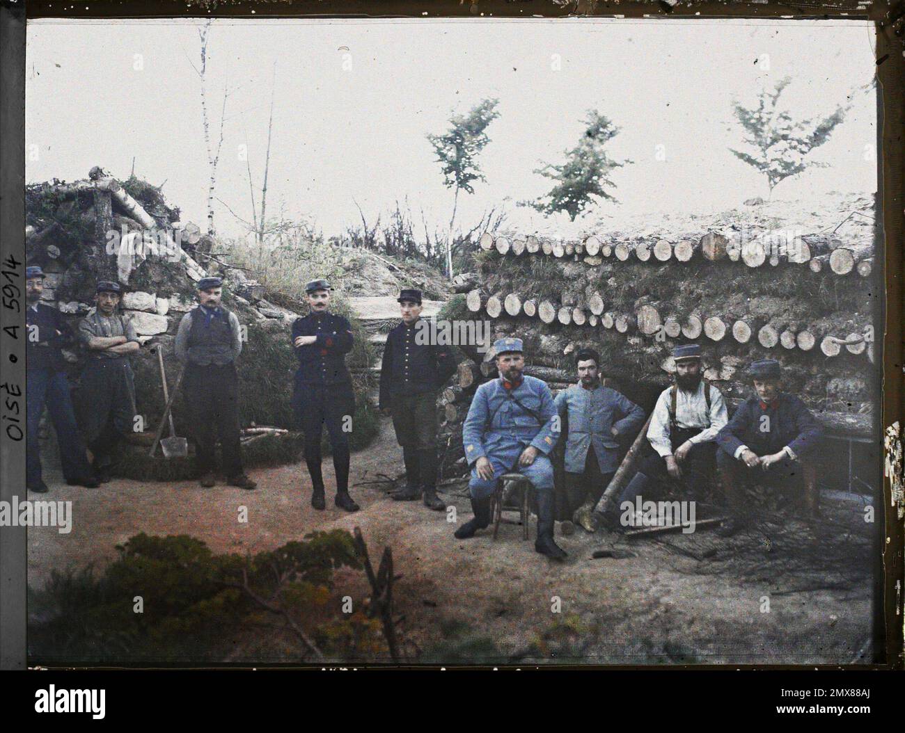 Mareuil-la-Motte, Oise, Picardie, France shelter for a battery staff ...
