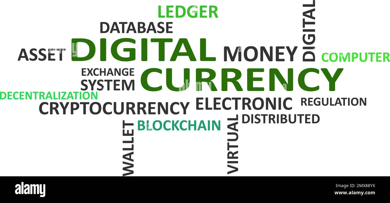 word cloud - digital currency Stock Vector Image & Art - Alamy