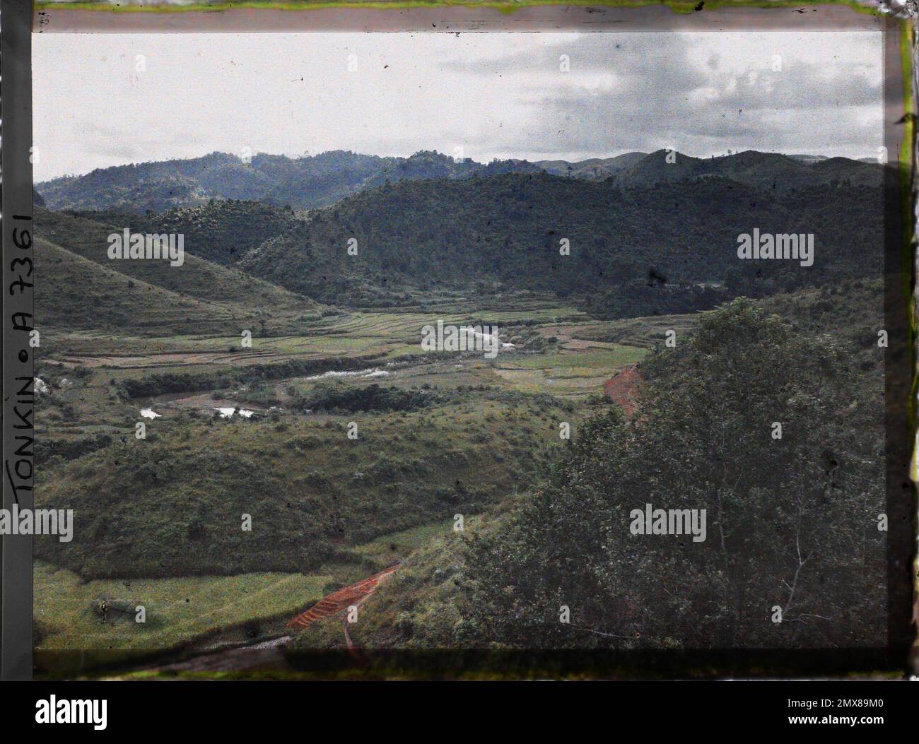 Dông-Dang, Langson province, Tonkin, Indochina A landscape taken from ...