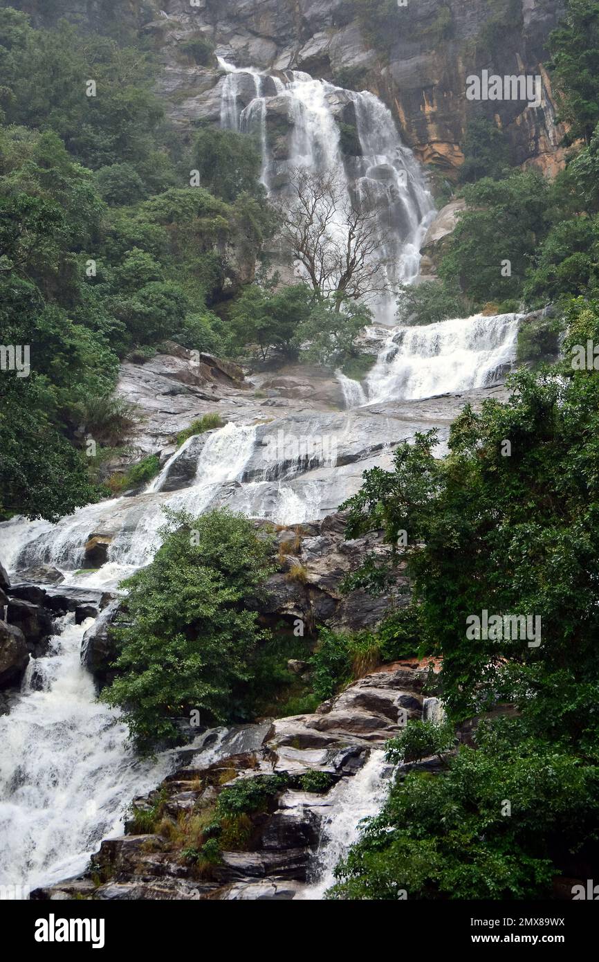 Ravana Falls, Ravana Ella Wildlife Sanctuary, Srí Lanka, Asia Stock ...