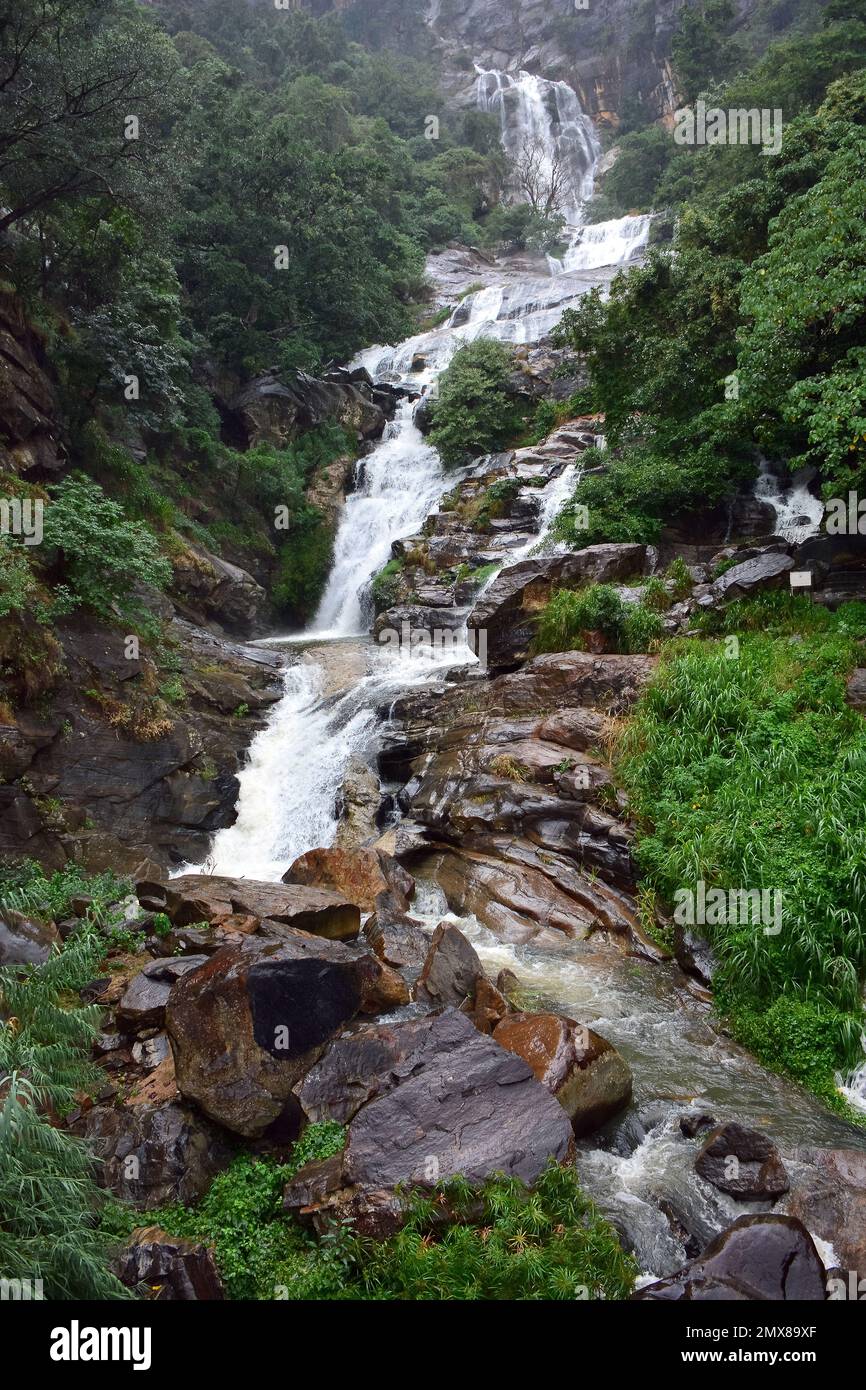 Ravana Falls, Ravana Ella Wildlife Sanctuary, Srí Lanka, Asia Stock ...