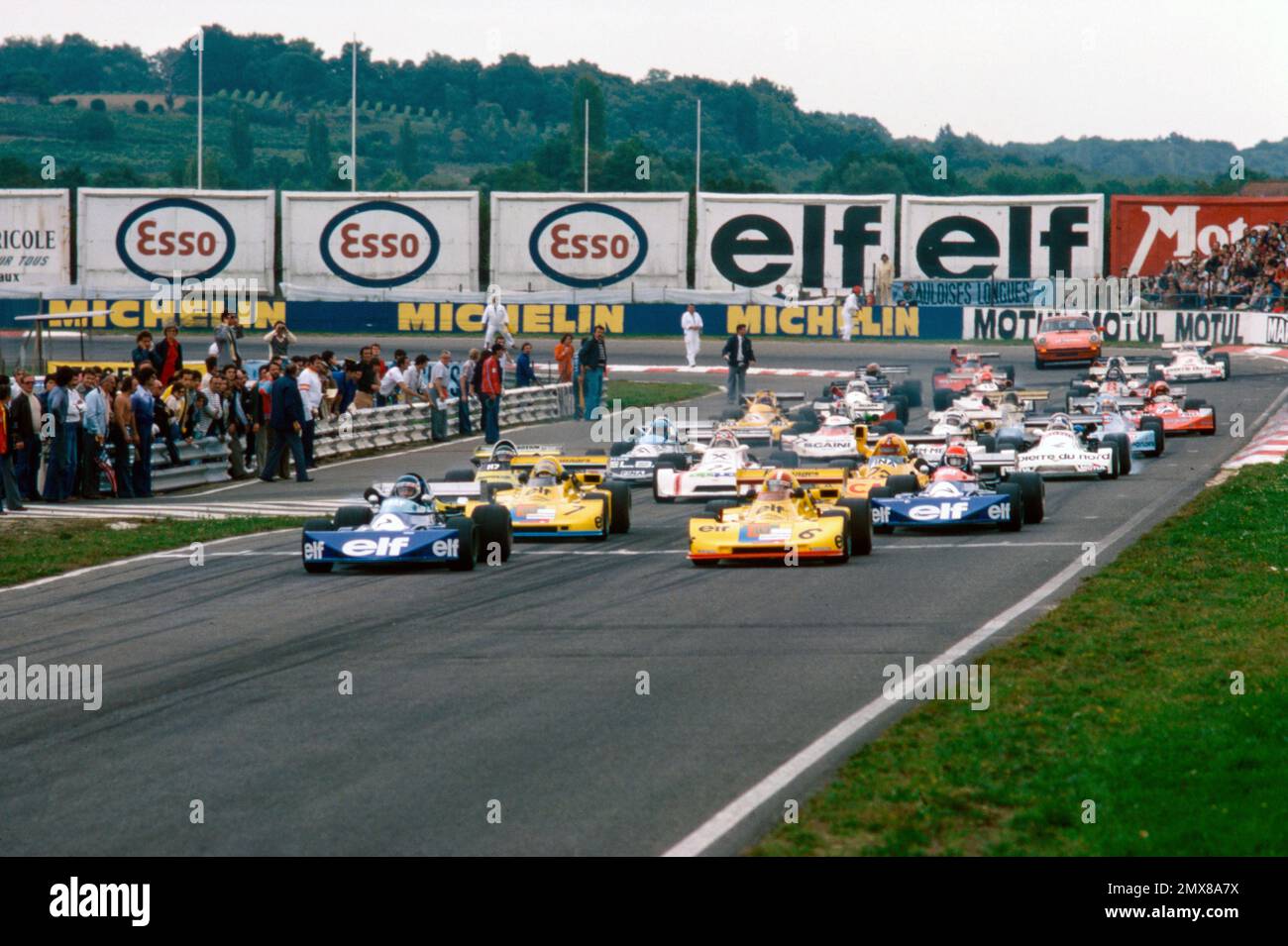 #3 Patrick Tambay (fra), March 752-BMW, action with #6 Jean-Pierre ...