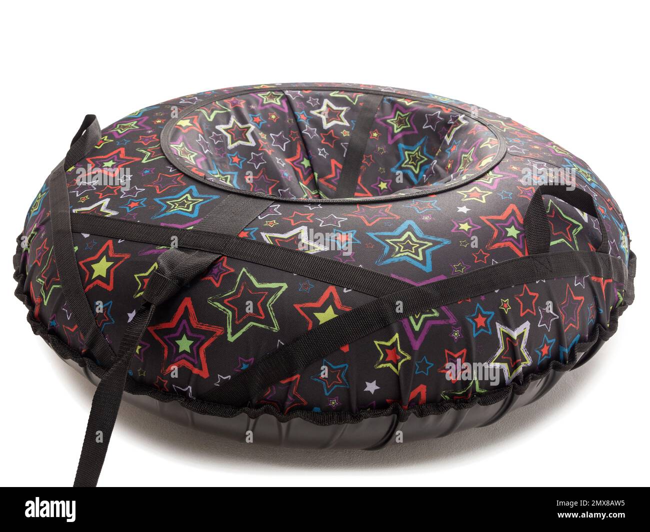 Sledding tube for winter outdoors active recreation. Side view ...