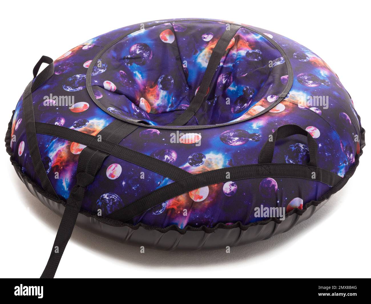 Sledding tube for winter outdoors active recreation. Side view ...