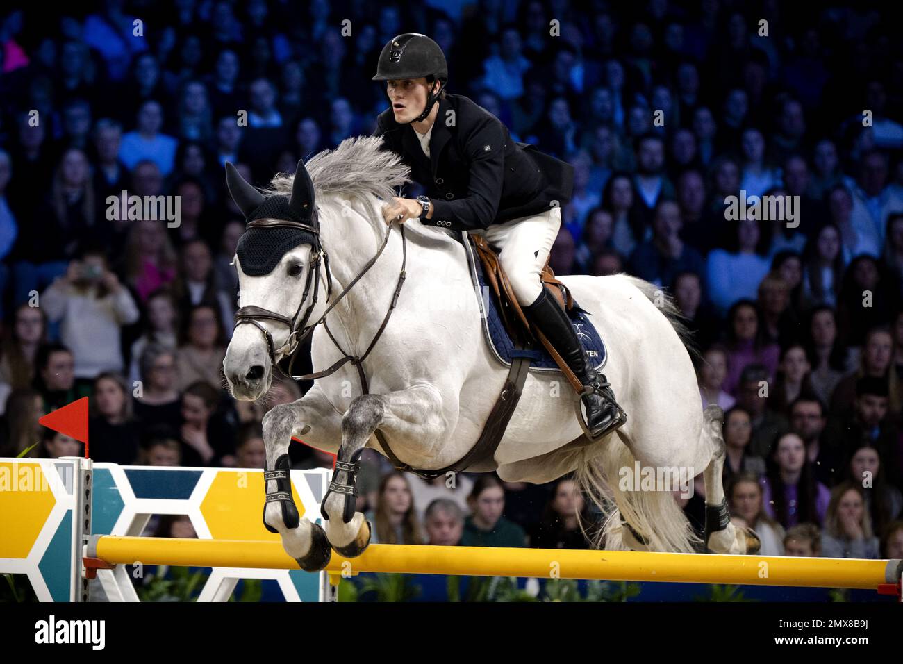 AMSTERDAM - Rider Lars Karsten (NED) on Hallilea during the FEI Jumping ...