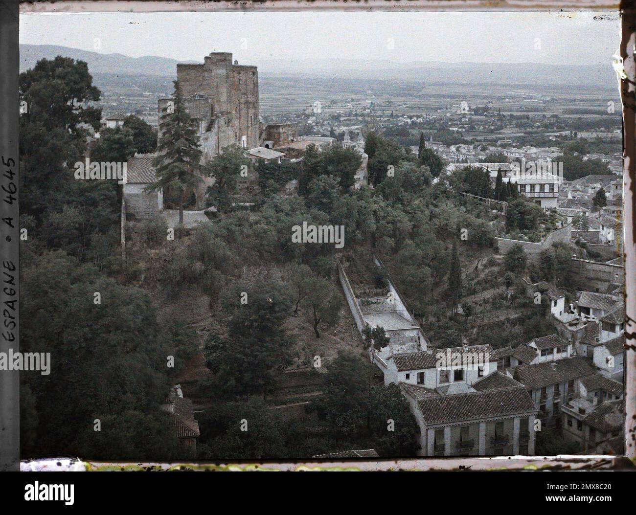 Granada, Spain Panarama on the plain and the Bermejas Torres (former ...