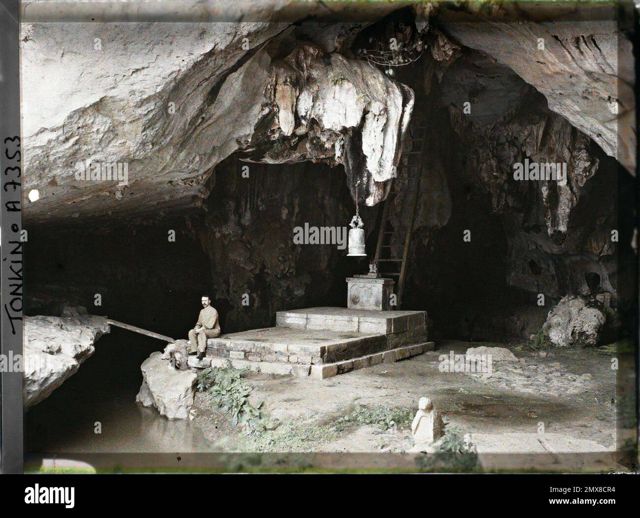 Ky-lu 'a, province of Lang-so' N, Tonkin, Indochine A Western seated at ...