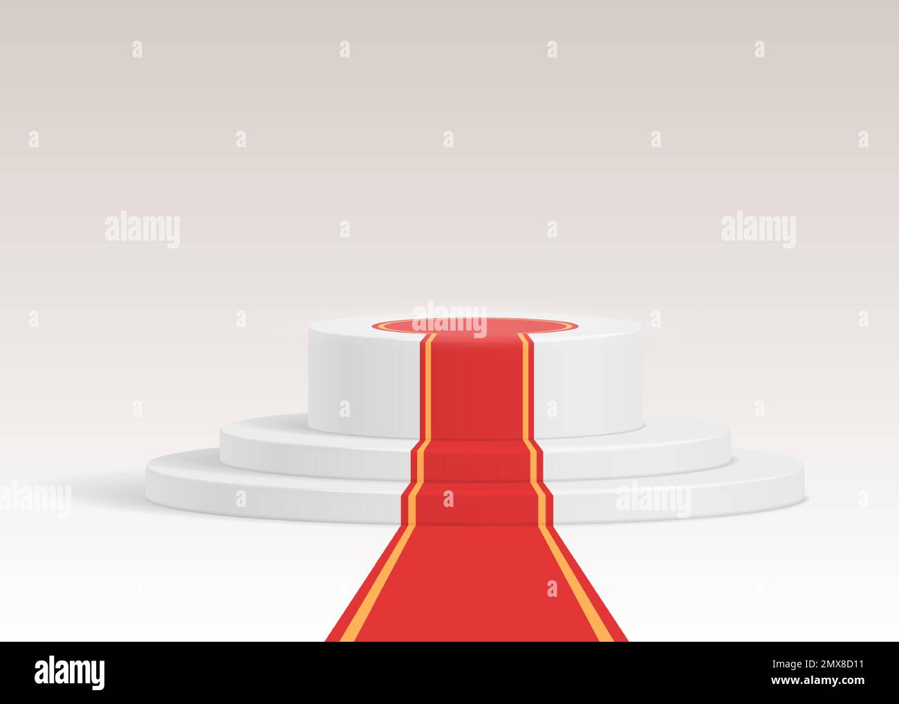 Winner podium with red carpet and illuminated spotlight. Stage podium ...