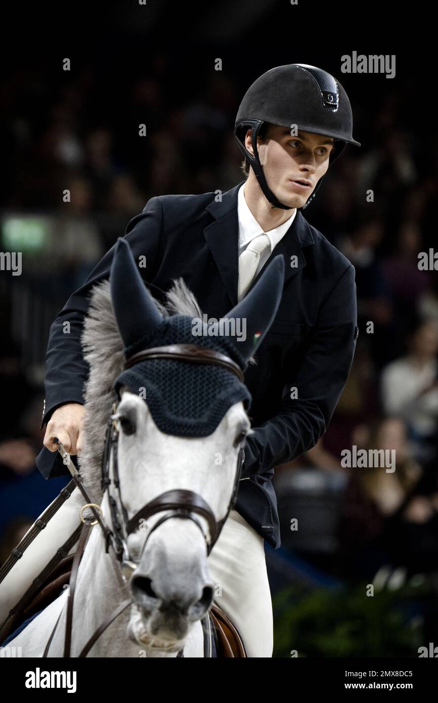 AMSTERDAM - Rider Lars Karsten (NED) on Hallilea during the FEI Jumping ...