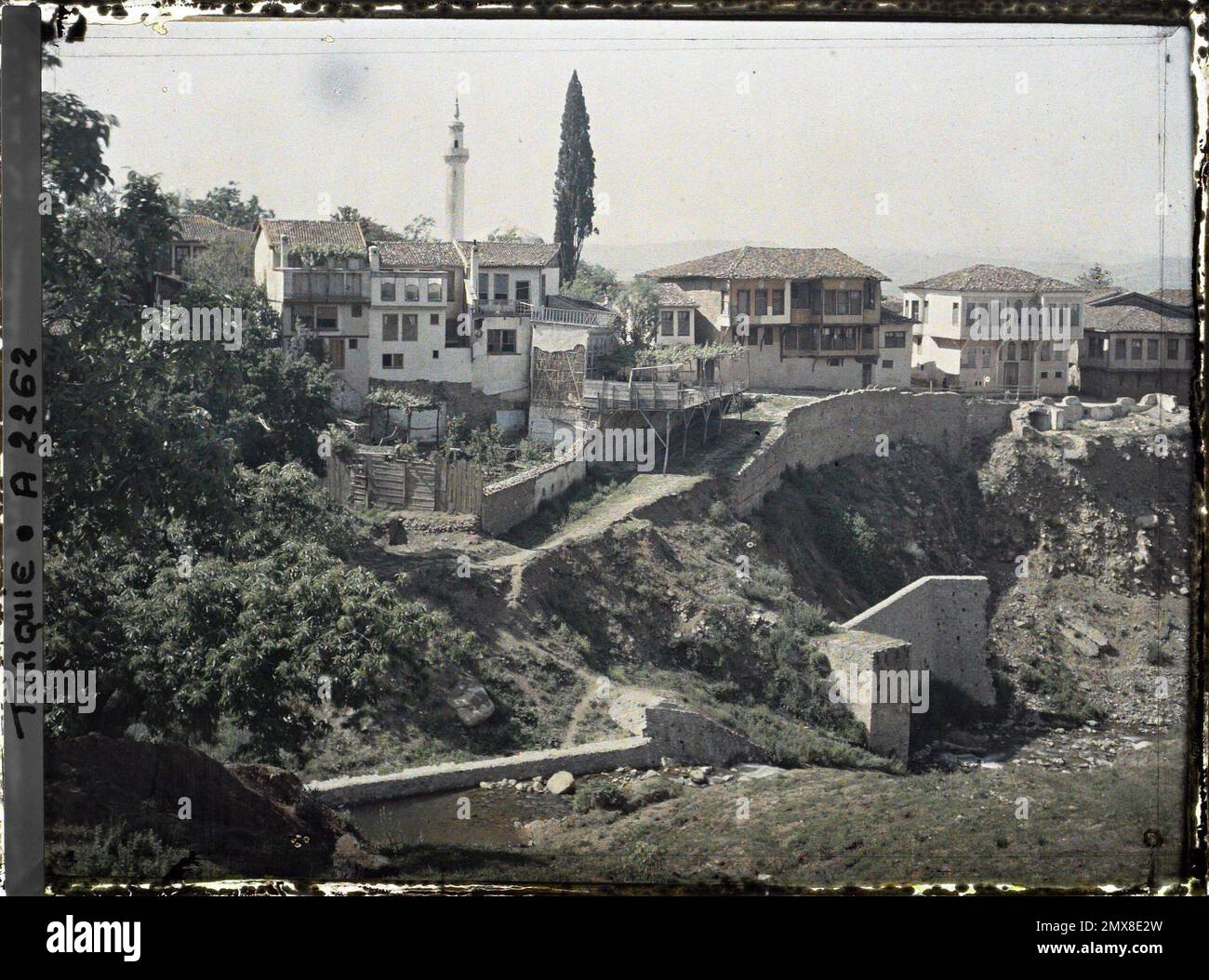 Bursa, Turkey houses along the Gökdere river , 1913 - Balkans - Jean ...
