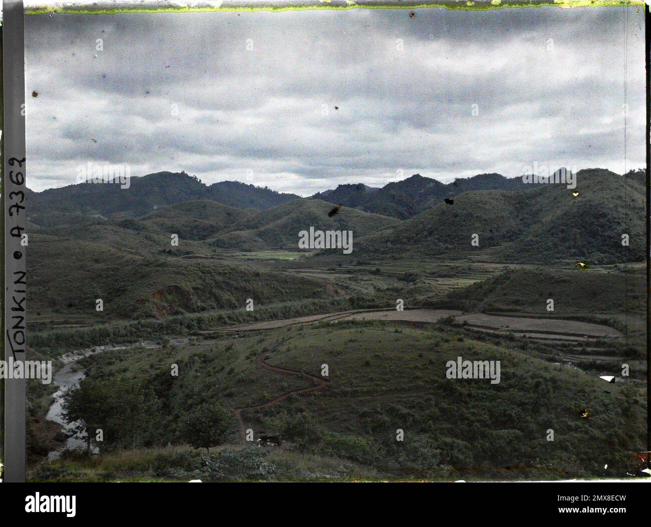 Dông-Dang, Langson province, Tonkin, Indochina A landscape taken from ...