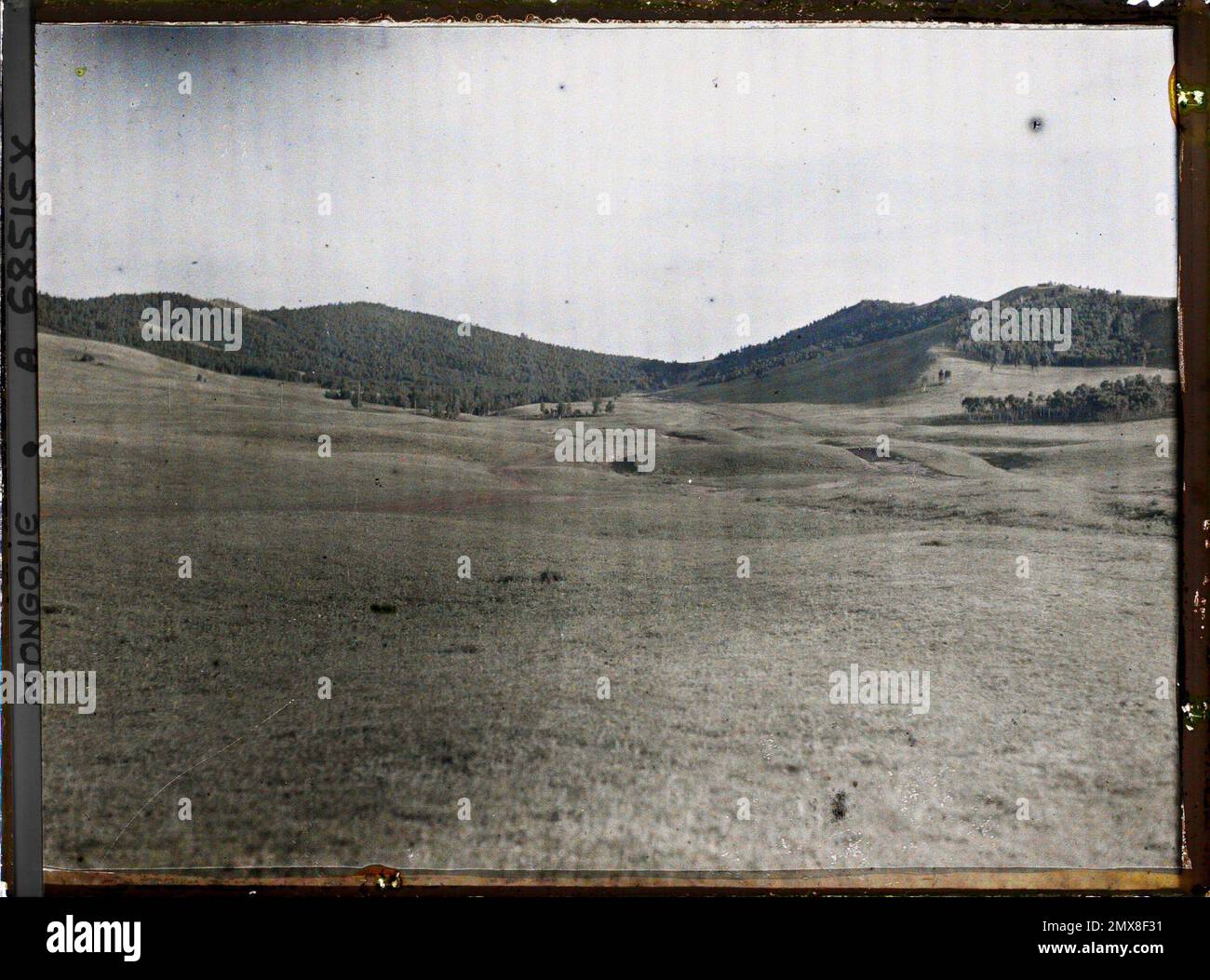 Between Kiakhta and Ourga, Transbaïkalie the track through the steppe ...