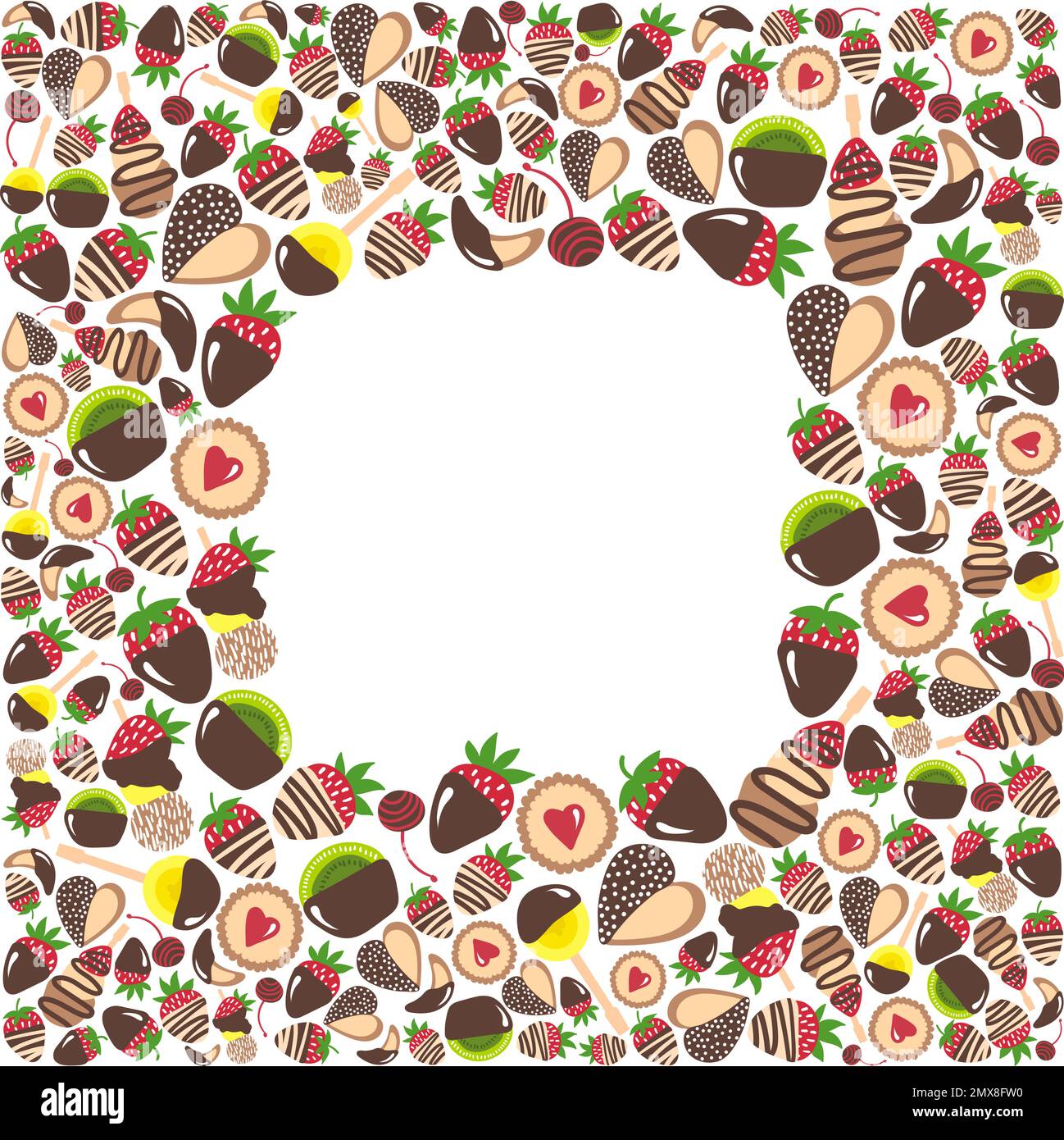 Vector sweets set frame Stock Vector Image & Art - Alamy