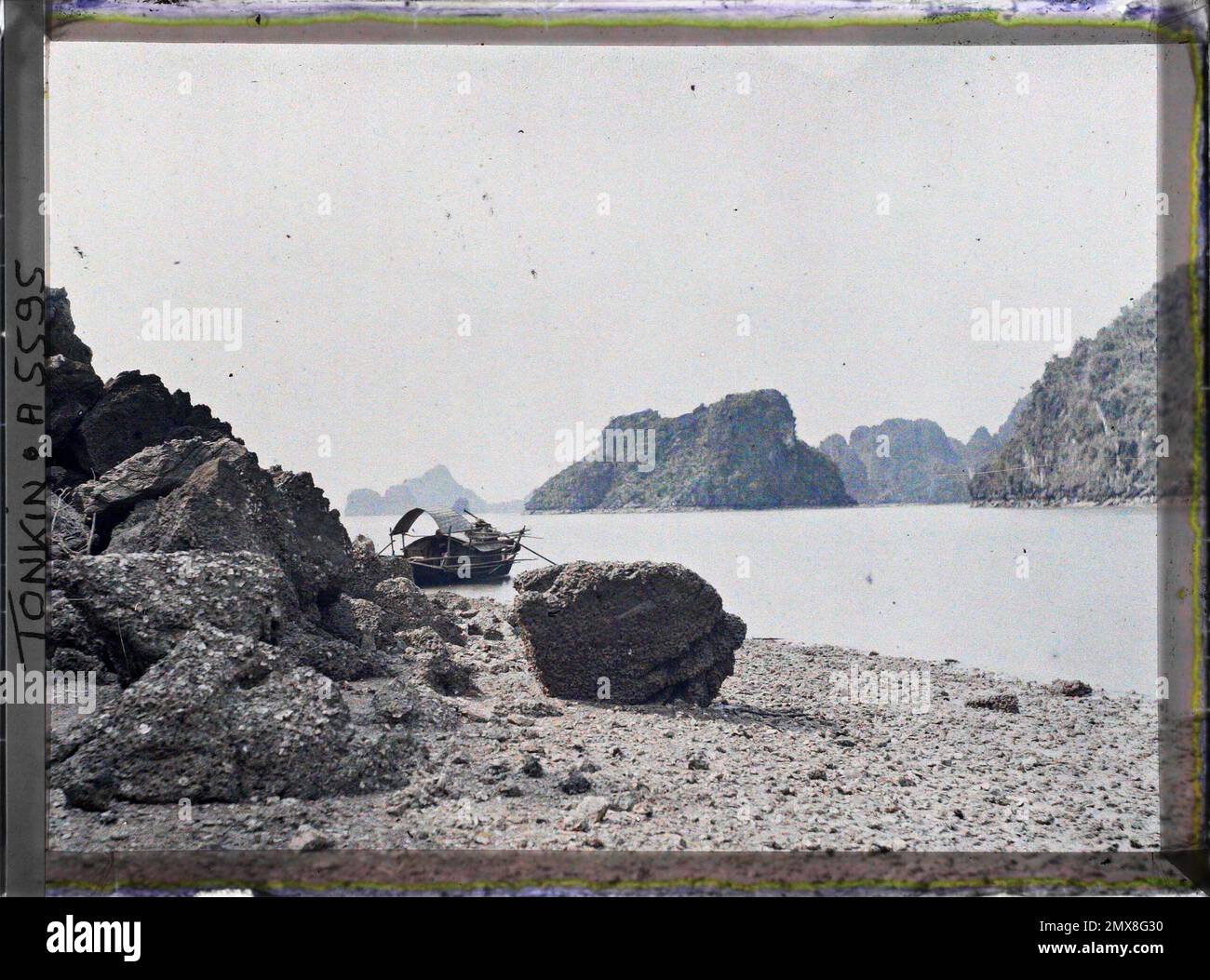 Bay of Pha-Si-Long (FA-TSI-Long), Tonkin, Indochina Landscape near the ...