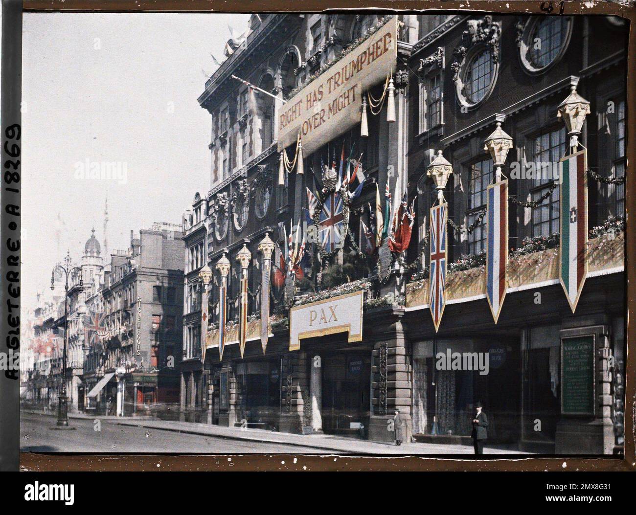 London, England The Waring & Gillow store decorated on Oxford Street on the occasion of the ...