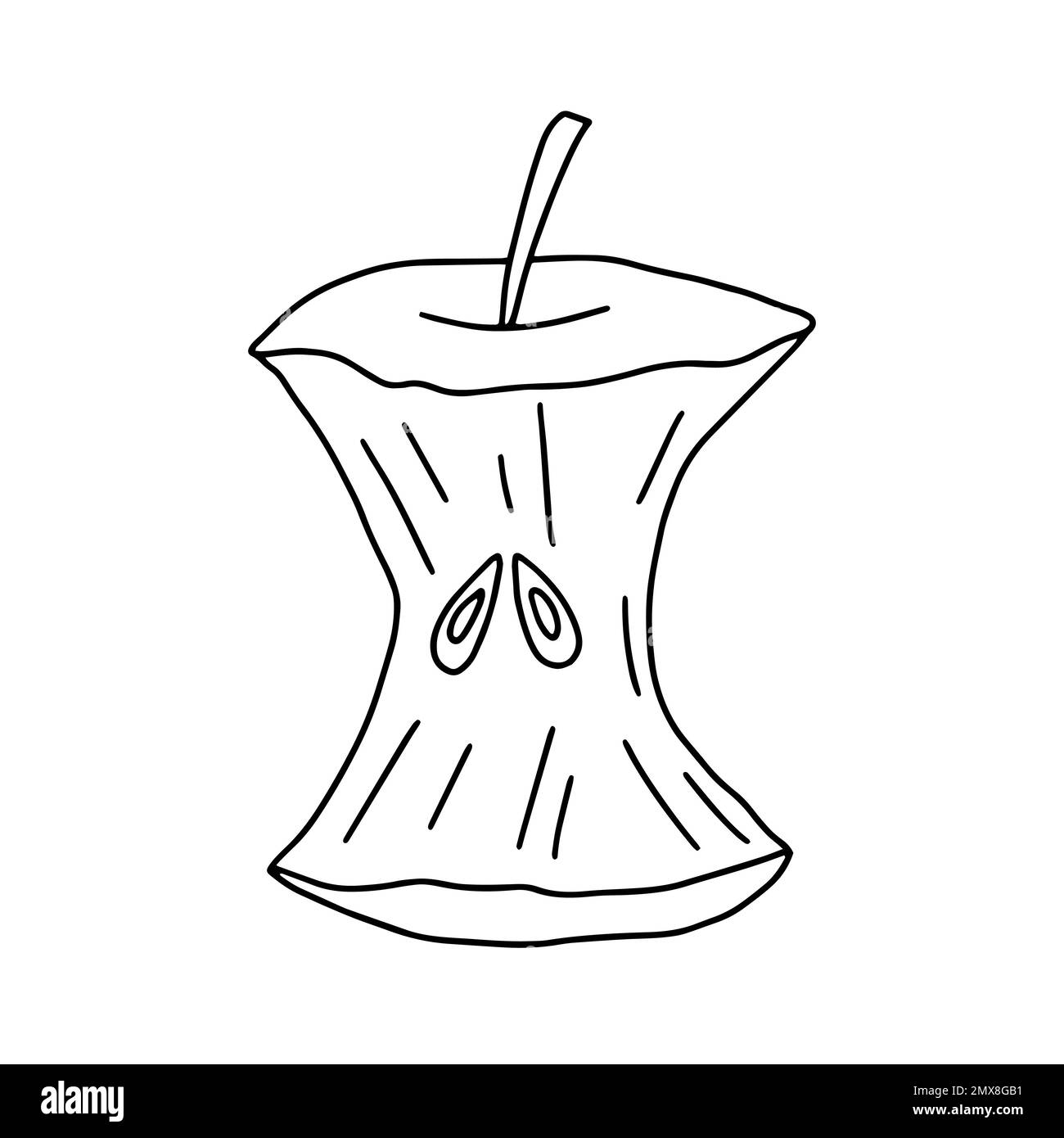 Bit of apple doodle illustration Stock Vector Image & Art - Alamy