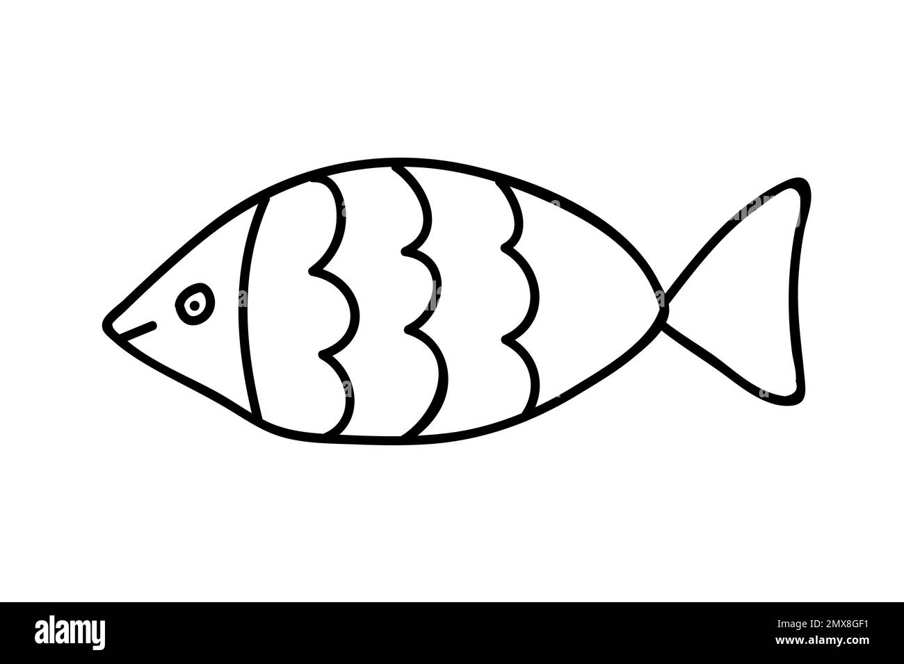 Doodle vector title fish illustration Stock Vector Image & Art - Alamy