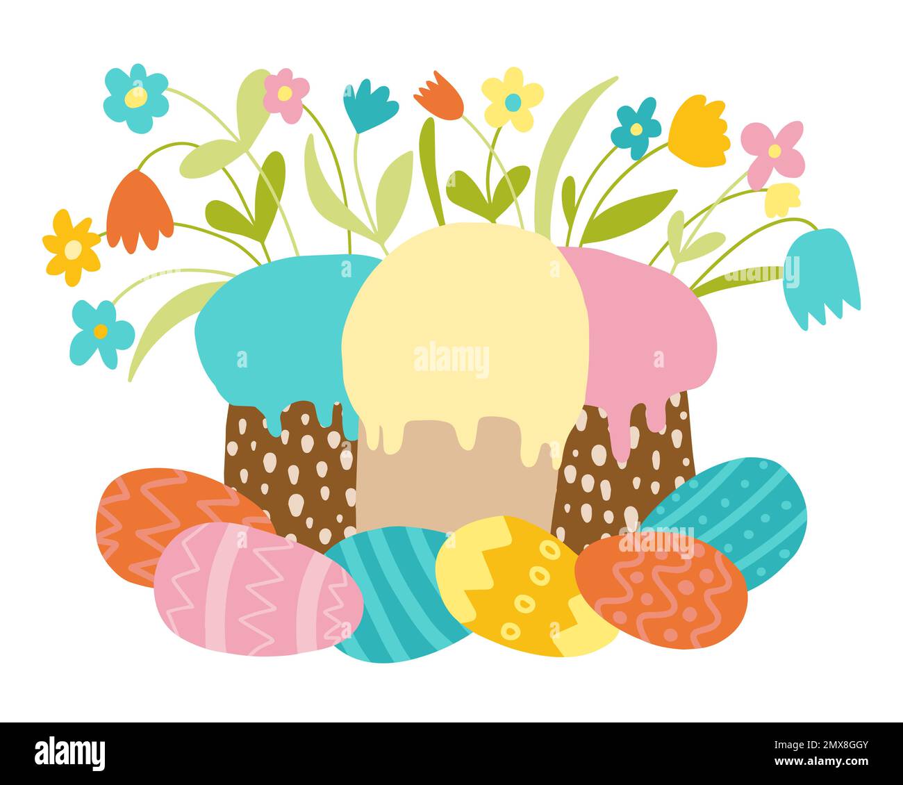 Sweet easter bakery eggs Stock Vector Images - Alamy