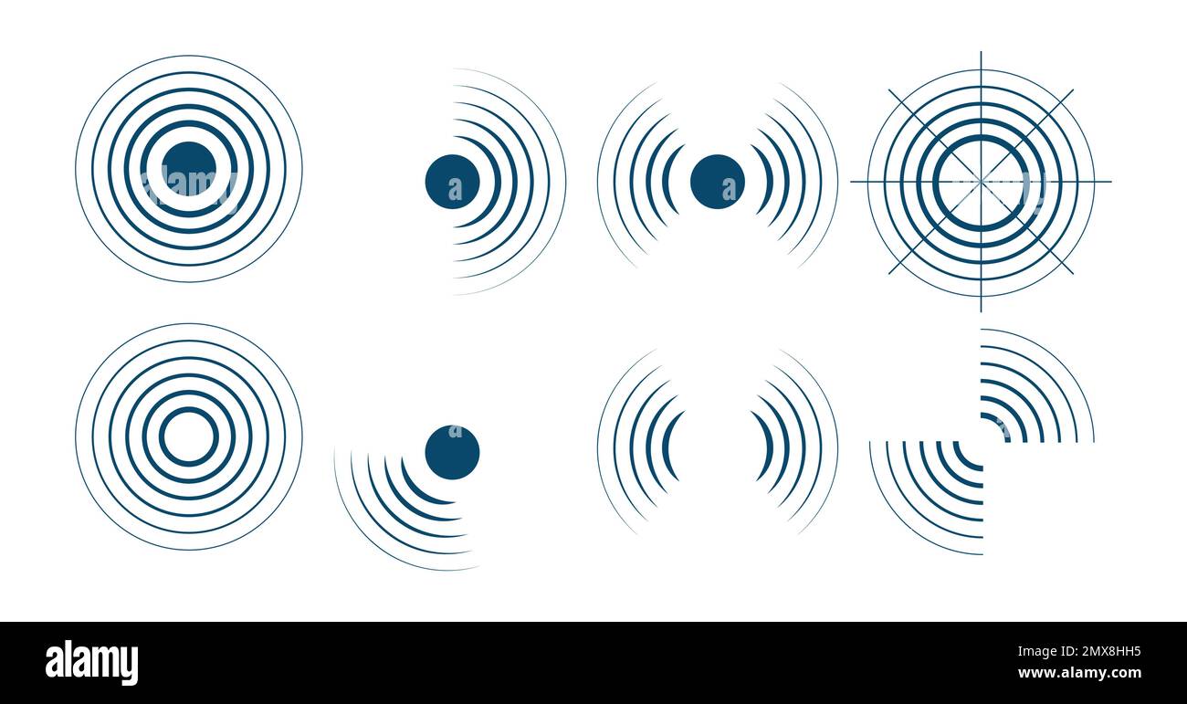 Radar screen background. Vector sonar illustration. Military scan ...