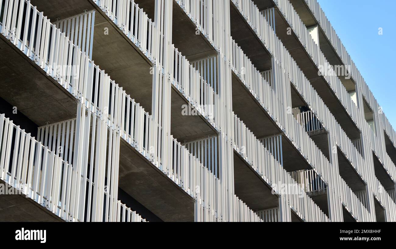 Apartments in residential complex. Housing structure at modern house ...