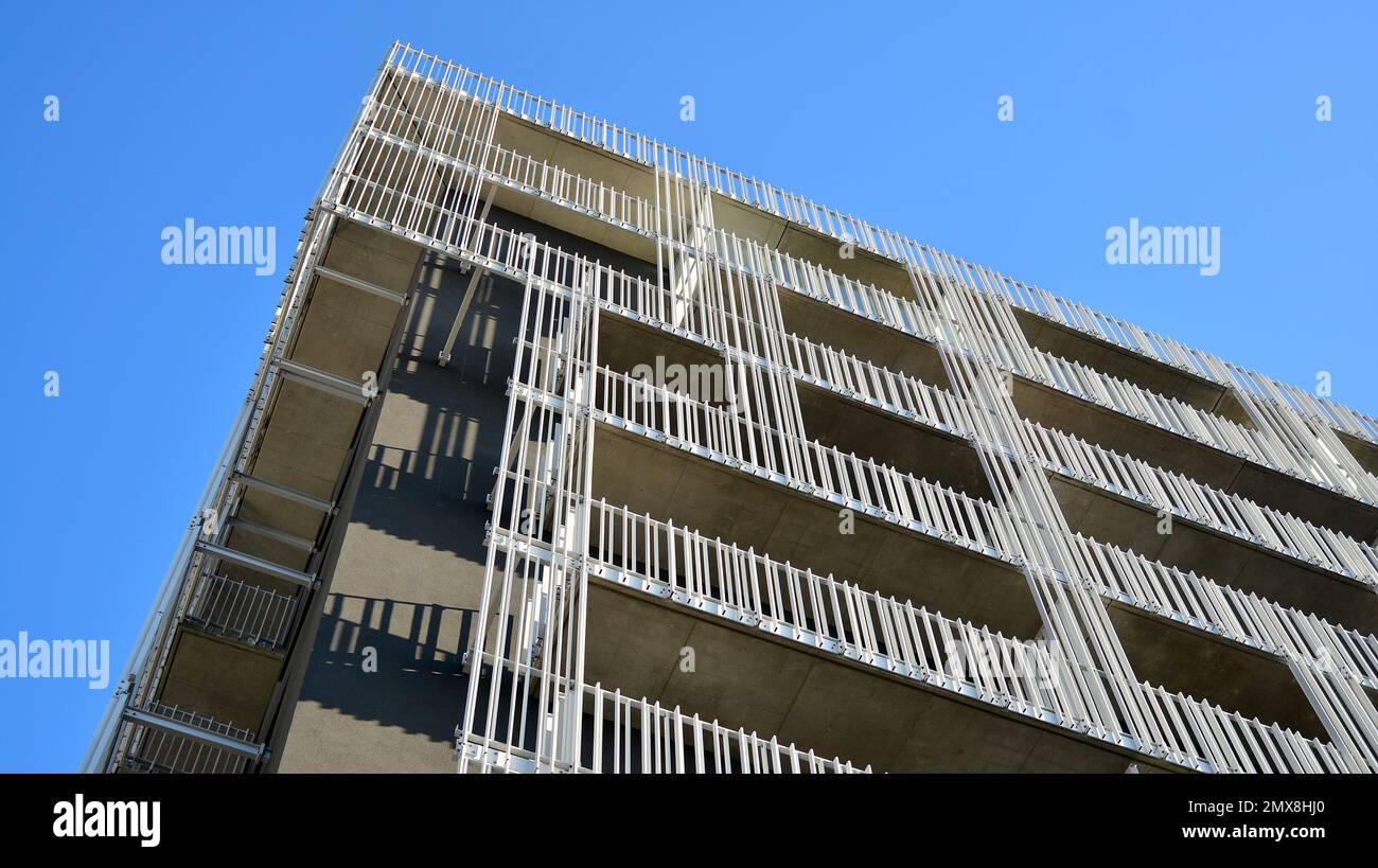 Apartments in residential complex. Housing structure at modern house ...